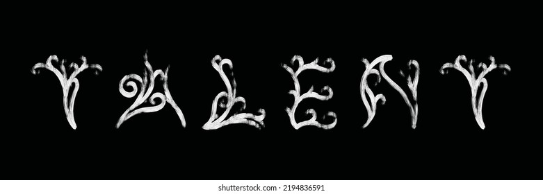 Talent Word Splatter Vector Typography Isolated Stock Vector (Royalty ...