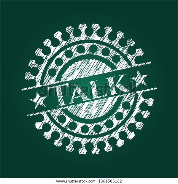 Talk Chalkboard Emblem Stock Vector (Royalty Free) 1361585162 ...
