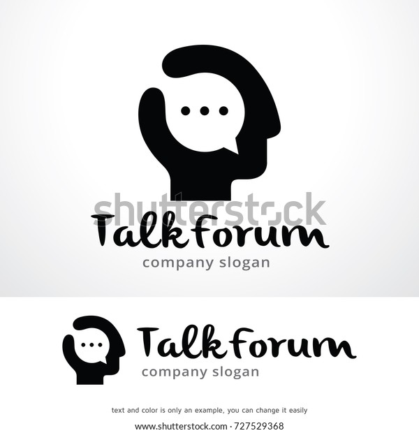 Talk Forum Logo Template Design Vector Stock Vector (Royalty Free ...