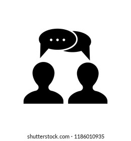 Interview Conversation Icon Stock Vector (Royalty Free) 1193061058 ...