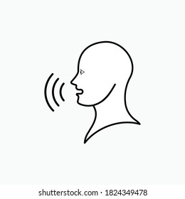 Talk Icon Speaking Symbol Vector Logo Stock Vector (Royalty Free ...