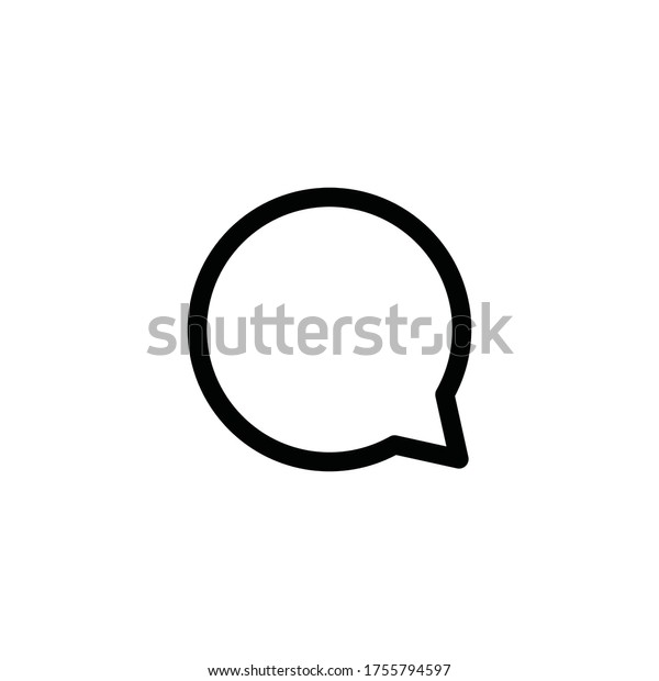 Talk Icon Vector Sign Symbol Isolated Stock Vector (Royalty Free ...