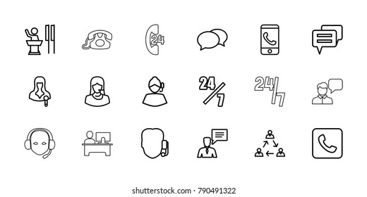 Talk Icons Set 18 Editable Outline Stock Vector (Royalty Free ...