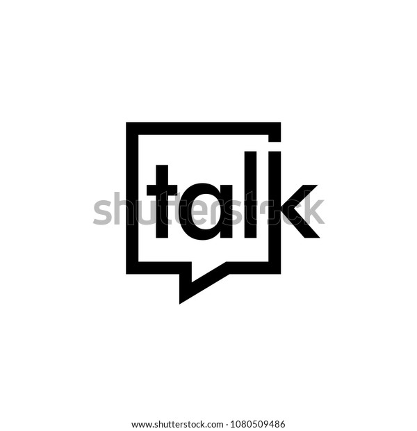 Talk Lettering Letter Mark On Chat Stock Vector (Royalty Free ...