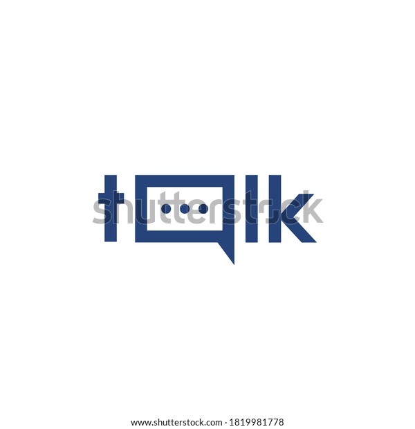 Talk Logo Design Modern Concept Letter Stock Vector (Royalty Free ...