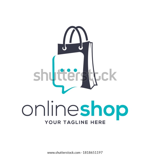 Talk Shop Logo Designs Template Shopping Stock Vector (Royalty Free ...