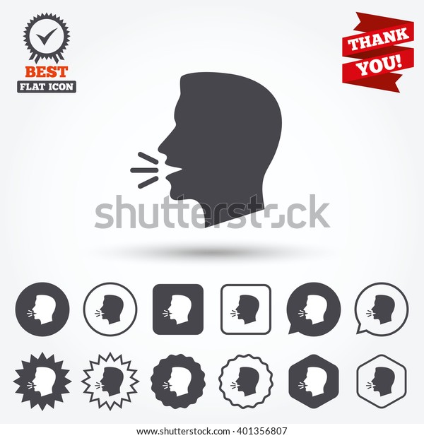 Talk Speak Icon Loud Noise Symbol Stock Vector (Royalty Free) 401356807 ...