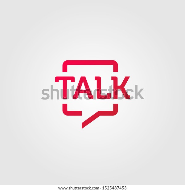 Talk Text Logo Square Symbol Icon Stock Vector (Royalty Free ...