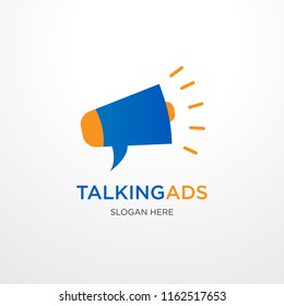 Talking Ads Logo Template Crattive Concept Stock Vector (Royalty Free ...