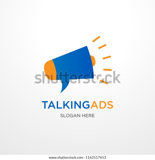 Talking Ads Logo Template Crattive Concept Stock Vector (Royalty Free ...