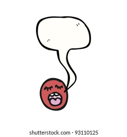 Talking Emoticon Face Cartoon Stock Vector (Royalty Free) 93110125