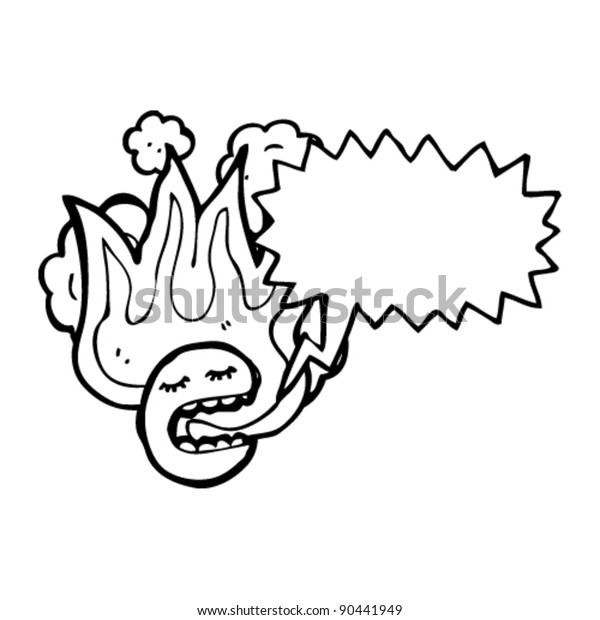 Talking Emoticon Face On Fire Cartoon 库存矢量图（免版税）90441949 | Shutterstock
