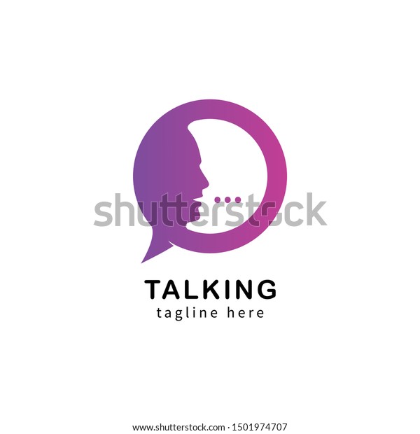 Talking Logo Design Icon Design Template Stock Vector (Royalty Free ...