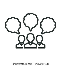 Talking Minimal Line Web Icon Simple Stock Vector (Royalty Free ...