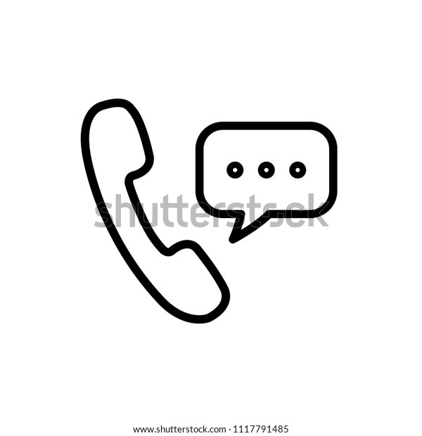 Talking On Phone Icon Vector Stock Vector (Royalty Free) 1117791485 ...