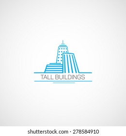 Tall Buildingslogo Flat Style Stock Vector (Royalty Free) 278584910 ...