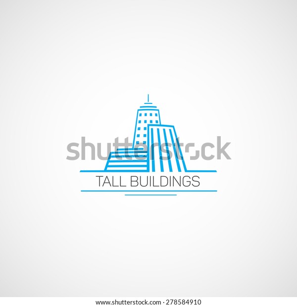 Tall Buildingslogo Flat Style Stock Vector (Royalty Free) 278584910 ...