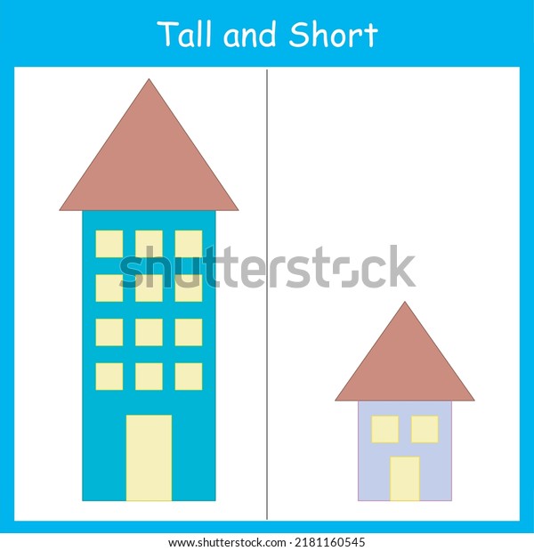 Tall Short Concept Builing Clip Art: vetor stock (livre de direitos ...