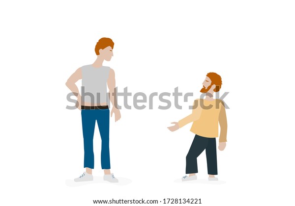 Tall Short People People Different Physiques Stock Vector (Royalty Free ...