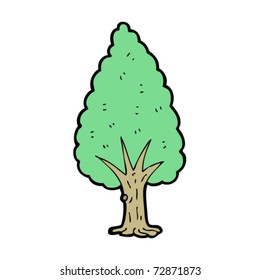 Tall Tree Cartoon Stock Vector (Royalty Free) 72871873