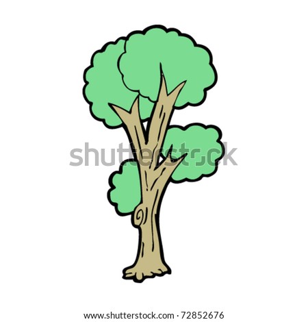 Tall Tree Cartoon Stock Vector (Royalty Free) 72852676 - Shutterstock