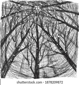 228 Tree ballpoint drawing Gambar, Foto Stok & Vektor | Shutterstock