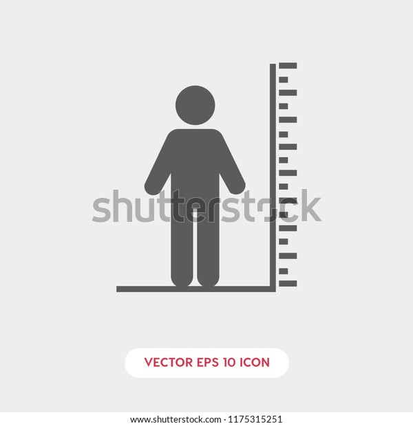 Tall Vector Icon Height Symbol Tall Stock Vector (Royalty Free) 1175315251