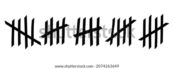 Tally Marks Count Days Prison Tally Stock Vector (Royalty Free ...