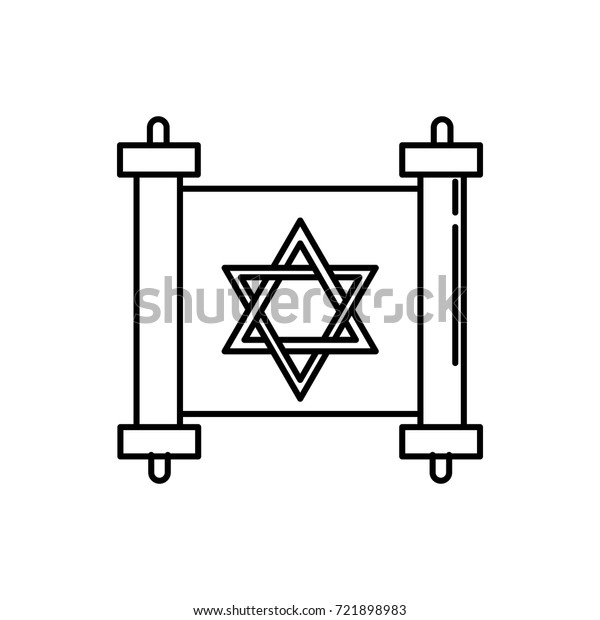 Talmud Icon On White Background Stock Vector (Royalty Free) 721898983 ...