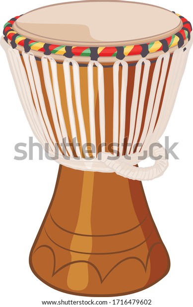 Tam Tam Drum Vector Illustration Stock Vector (Royalty Free) 1716479602 ...