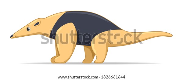 Tamandua Standing On White Background Cartoon Stock Vector (Royalty ...