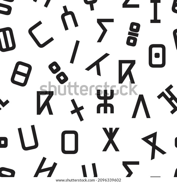 Tamazight Tifinagh Alphabet, script Amazigh motif : image vectorielle ...