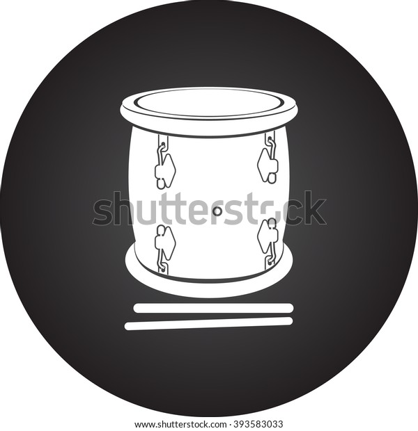Tambora Drum Simple Icon On Round Stock Vector (Royalty Free) 393583033 ...