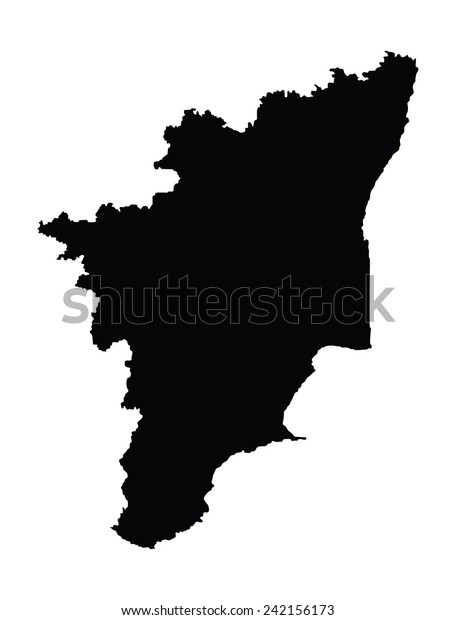 Tamil Nadu India Vector Map Isolated Stock Vector (Royalty Free ...