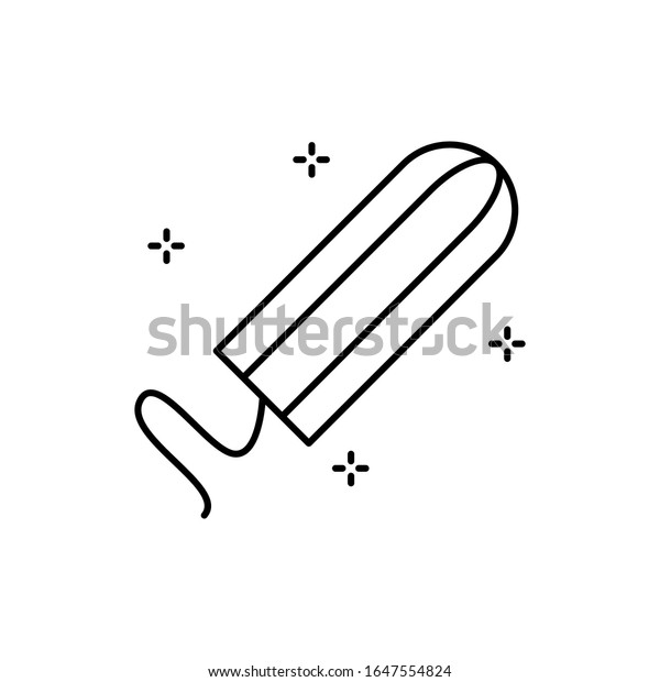 Tampon Hygiene Icon Simple Line Outline Stock Vector (Royalty Free ...