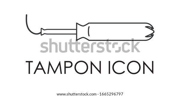 Tampon Icon Image Tampon Applicator Use Stock Vector (Royalty Free ...