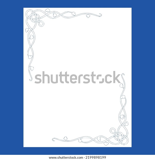 Tan Blank Flourish Stationery Borders Background Stock Vector (Royalty ...