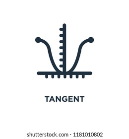 Tangent Icon Black Filled Vector Illustration Stock Vector (Royalty ...