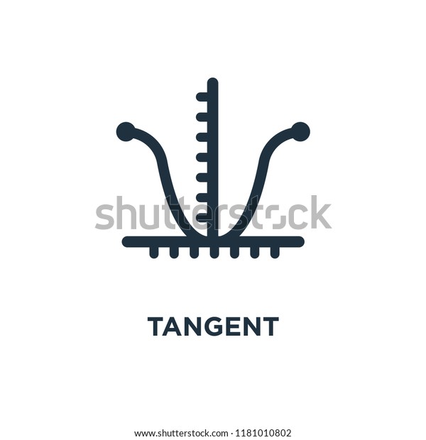 Tangent Icon Black Filled Vector Illustration Stock Vector (Royalty ...
