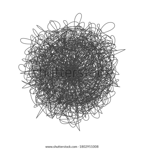 Tangled Chaos Abstract Hand Drawn Messy Stock Vector (Royalty Free ...