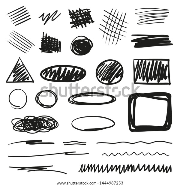 Tangled Shapes On White Background Array Stock Vector (Royalty Free ...