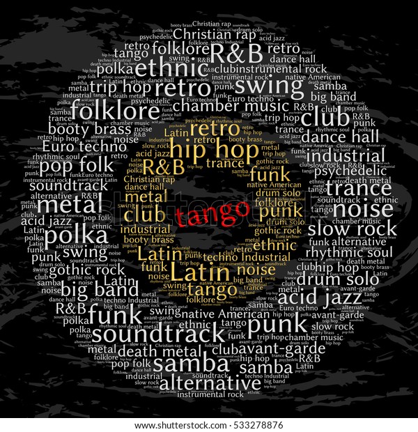 Tango Word Cloud Circles Grunge Background Stock Vector (Royalty Free ...
