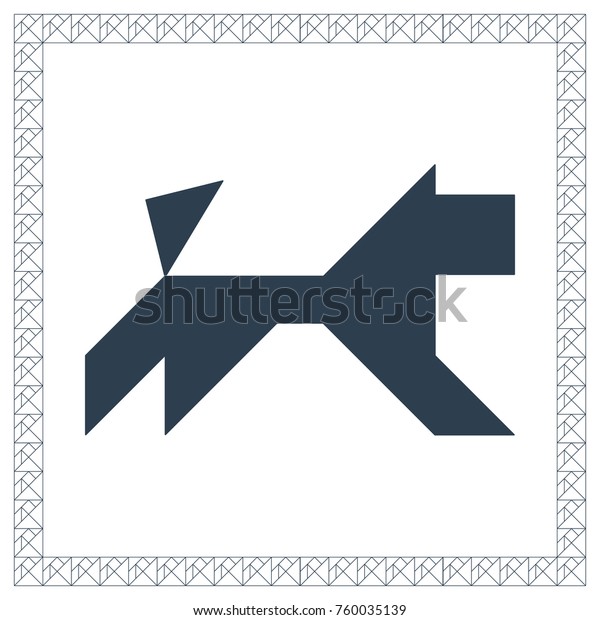 Tangram Brain Game Dog Riddle Flat Stock Vector (Royalty Free ...