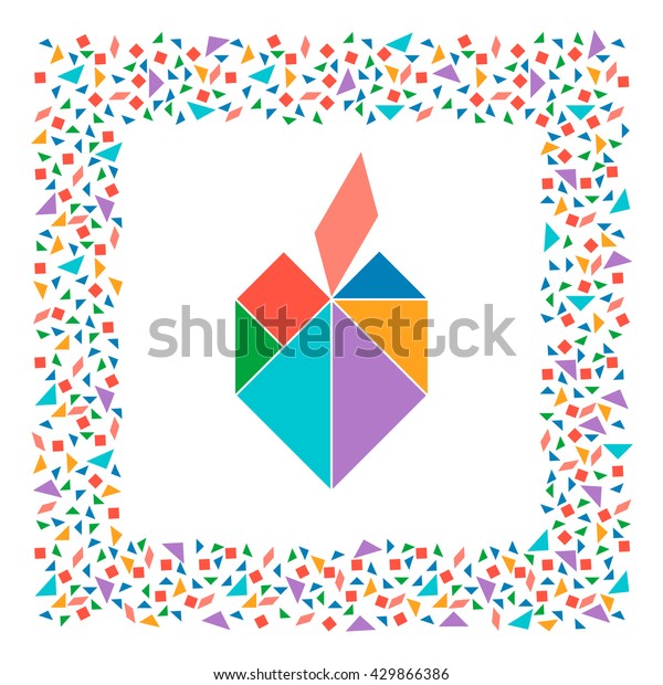 「Tangram Chinese Dissection Puzzle Game Apple」のベクター画像素材（ロイヤリティフリー ...