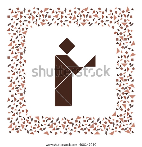 Tangram Man Chinese Dissection Puzzle Solution: vetor stock (livre de ...