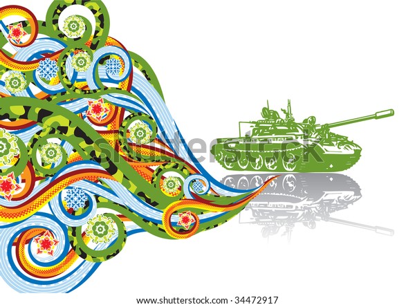 Tank Abstract Collage Format A4 Vector Stock Vector (Royalty Free ...