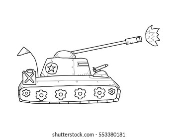Tank Doodle Stock Vector (Royalty Free) 553380181 | Shutterstock
