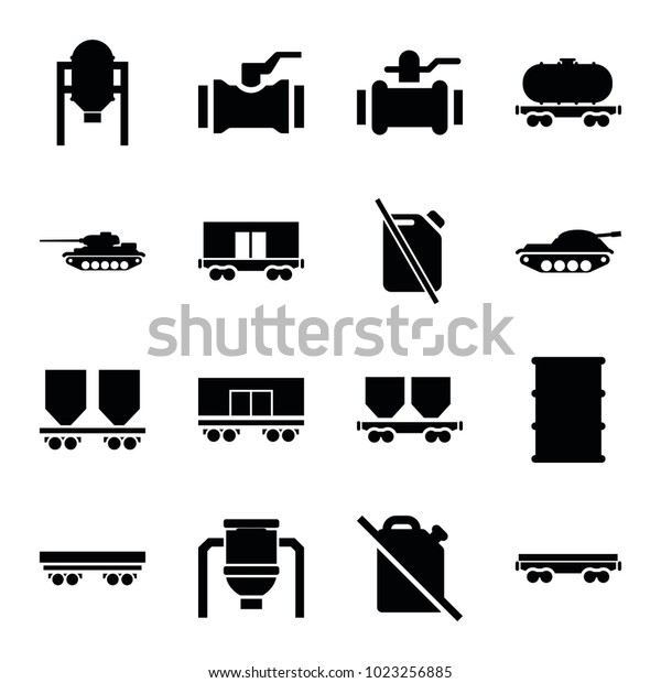 Tank Icons Set 16 Editable Filled Stock Vector (Royalty Free ...