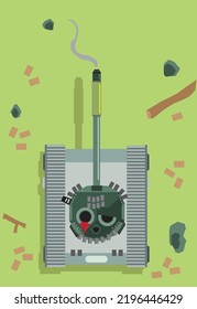 Tank Skull Head Concept Editable Clip Stock Vector (Royalty Free ...