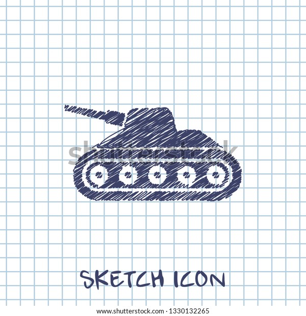 Tank Vector Sketch Icon Stock Vector (Royalty Free) 1330132265 ...